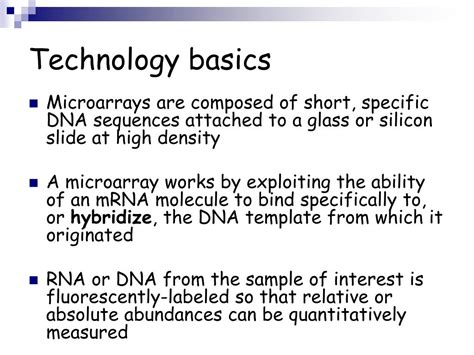PPT Introduction To Microarray Technology And Analysis PowerPoint Presentation ID