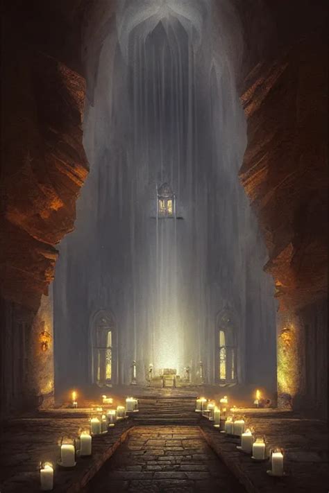 Detailed Interior Of Monastery Muins Waterfall Walls Stable