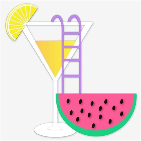 夏日果汁飲料 果汁 西瓜 檸檬素材圖案，psd和png圖片免費下載