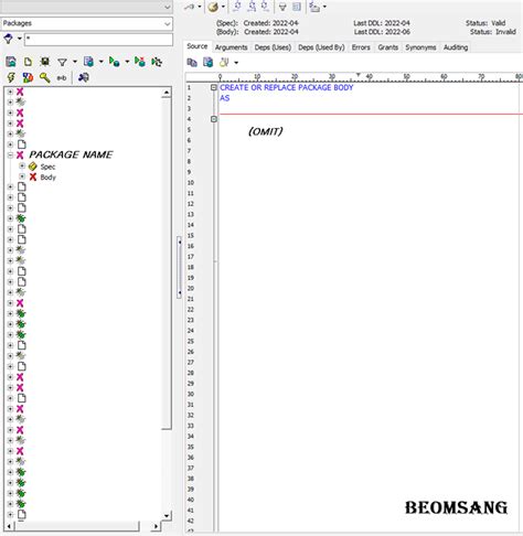 오라클 패키지 오류 처리하는 방법 토드 이용하기 범상치 않은 블로그