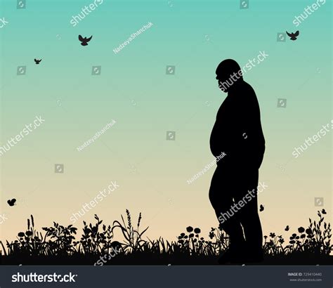 Vector Silhouette Man Walking Isolated Stock Vektorgrafik Lizenzfrei Shutterstock