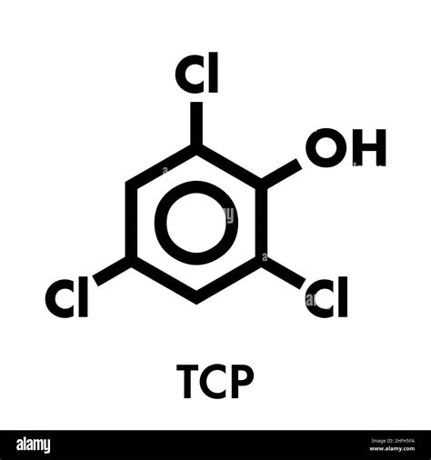Trichlorophenol Tcp 2 4 6 Trichlorophenol Molecule Skeletal Formula