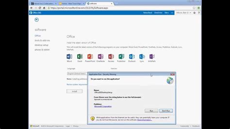 Installing Office Youtube