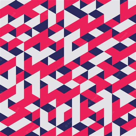 Premium Vector Red Geometric Seamless Pattern Abstract Background