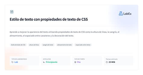 Estilo De Texto Con Propiedades De Texto De Css Labex