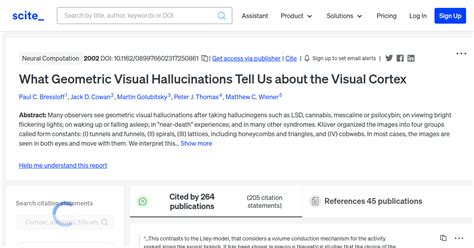 What Geometric Visual Hallucinations Tell Us About The Visual Cortex [scite Report]