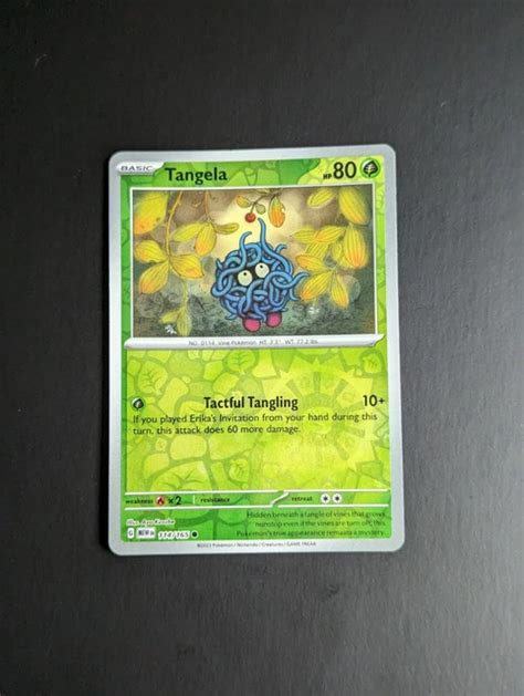 PokÉmon Tcg Tangela Scarlet And Violet 151 114 165 Reverse Holo Eur 3 47