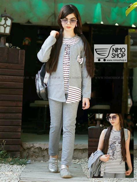 سه تیکه دخترانه تاپ،تونیک،شلوار مناسب رنج نوجوان Nimoshop