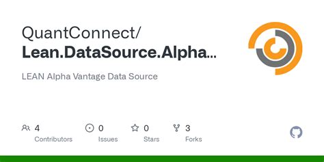 Github Quantconnectleandatasourcealphavantage Lean Alpha Vantage