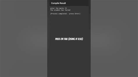 C Program Pass Or Fail In Exam Coding0104 Youtube