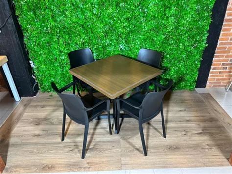 Mesa Para Restaurante Bar Y Cafetería Con 4 Sillas MercadoLibre