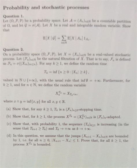 Solved Probability And Stochastic Processes Question Let Chegg