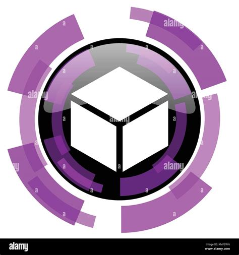 Box Pink Violet Modern Design Vector Web And Smartphone Icon Round