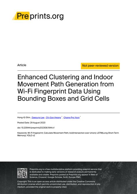 Pdf Enhanced Clustering And Indoor Movement Path Generation From Wi