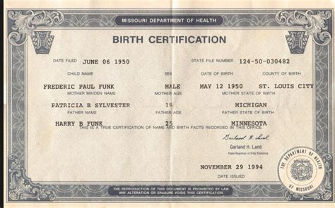 Document Certificate