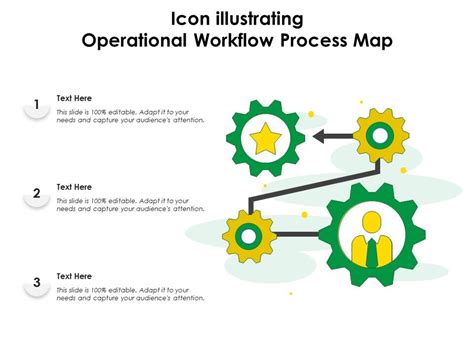 Icon Illustrating Operational Workflow Process Map Presentation