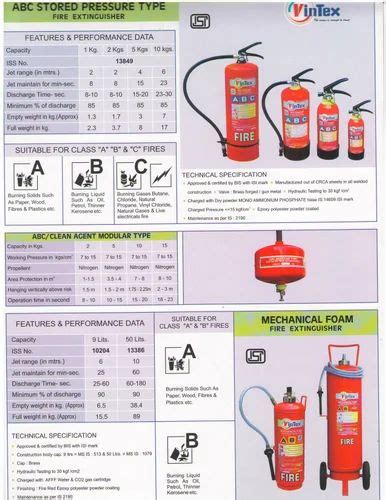 Vintex Brand Fire Extinguishers At Best Price In Sangli By S S