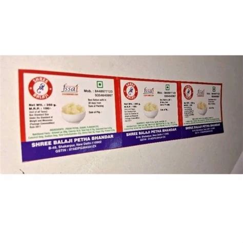 Multicolor Chromo Paper Printed Sticker Size 10x4 Inch Lxw At Rs