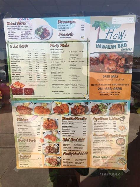Hawi Hawaiian Bbq Express Menu In Houston Tx Order Delivery And Reviews
