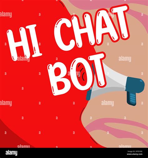 Conceptual Display Hi Chat Bot Business Overview Greeting To Robot
