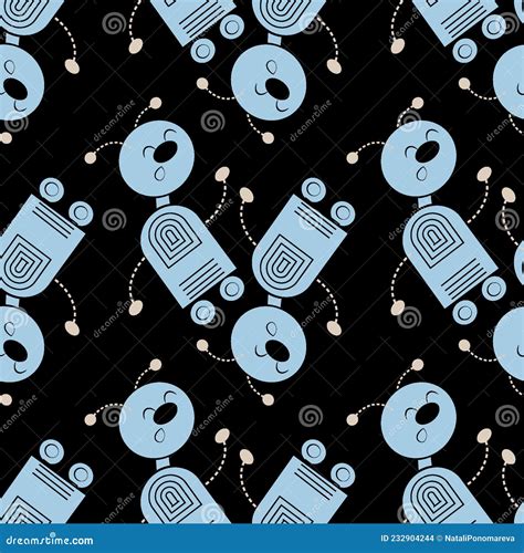 Stylized Dancing Robots Graphics Machine Revolt Artificial