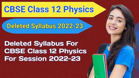 Cbse Class Physics Deleted Syllabus For Session