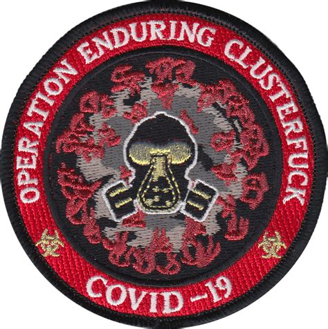OPERATION ENDURING CLUSTERFUCK PATCH COVID 19 Red Chicago Cop Shop