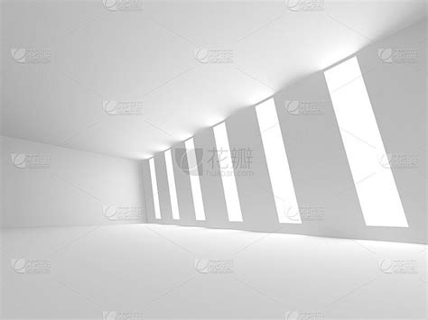 未来主义白色建筑设计背景