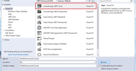 Target Multiple Frameworks In Net Core 2x App Kansiris