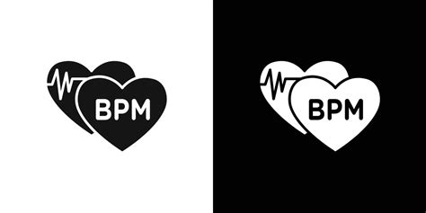 Beat Bpm Icon Flat Line Symbol Set 49363585 Vector Art At Vecteezy