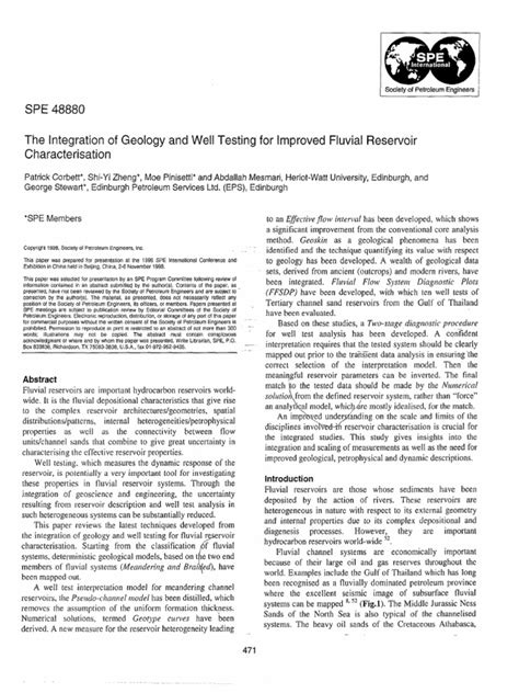 The Integration Of Geology And Well Testing For Improved Fluvial Reservoir Characterization