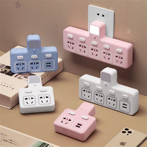Smart Converter Switch Socket Usb Feeding Night Light Adapter Plug Multi Function Socket