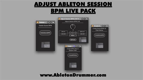 Adjust Ableton Session Bpm Live Pack Version 1 0 By Abletonkurse On