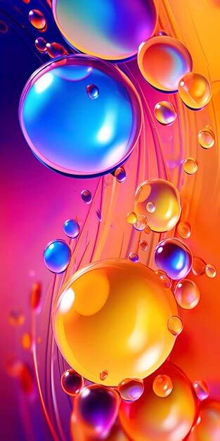 Premium Photo Abstraction With Bright Drops And Smooth Forms