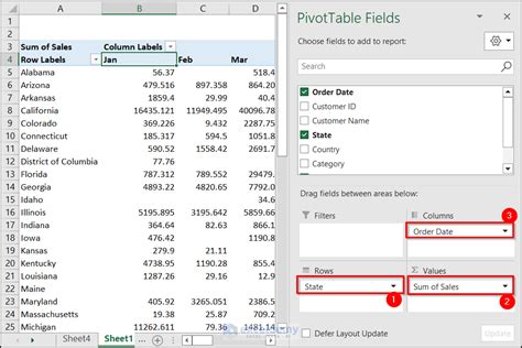 Create A Report That Displays The Quarterly Sales By Territory In Excel