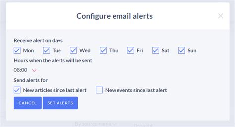 media monitoring how to set up email alerts