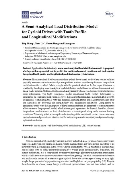 A Semi Analytical Load Distribution Model For Cycl Pdf Gear