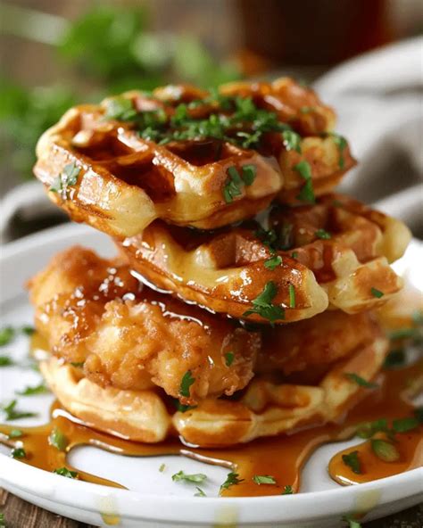 Mini Chicken And Waffle Bites With Hot Honey Cheryls Cooking