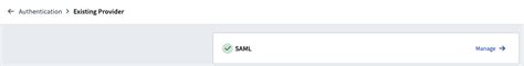 Authentication • Saml • Saml Provider Updates In Control Panel • Palantir
