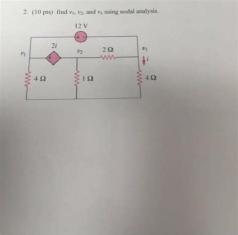 Solved Find V V And V Using Nodal Analysis Chegg