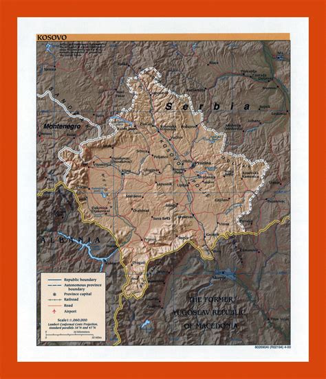 Political Map Of Kosovo Maps Of Kosovo Maps Of Europe Images And My