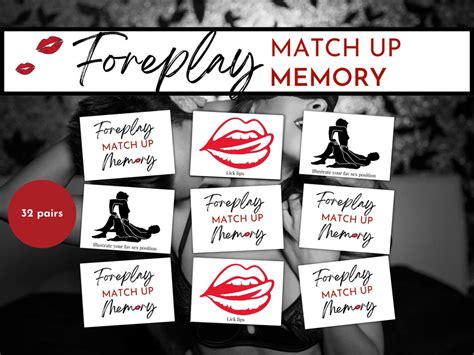 Foreplay Match Up Memory Printable Sex Game For Couple Date Night