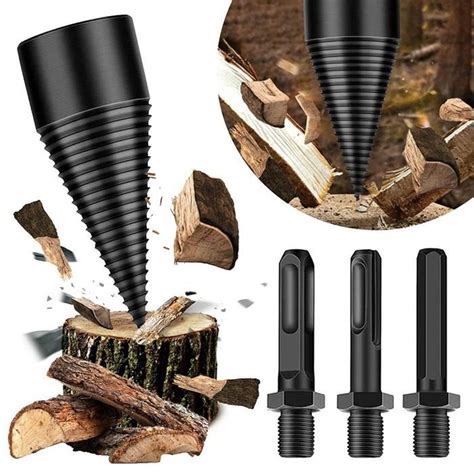 mm Foret fendeur à bois foret fendeur de bûches avec forets hexagonaux carrés ronds