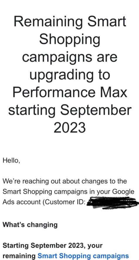 Smart Shopping Pmax Upgrade Email Adriaan Dekker