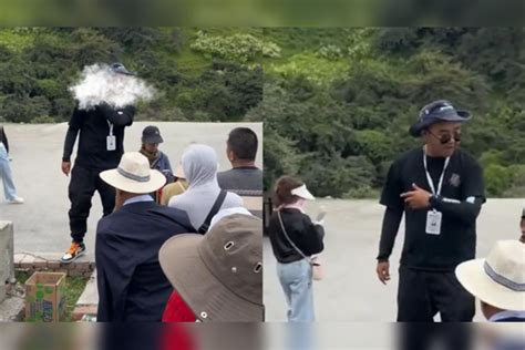 游客插队景区员工放任不管，男子看不下去质疑遭怼：不服过来单挑