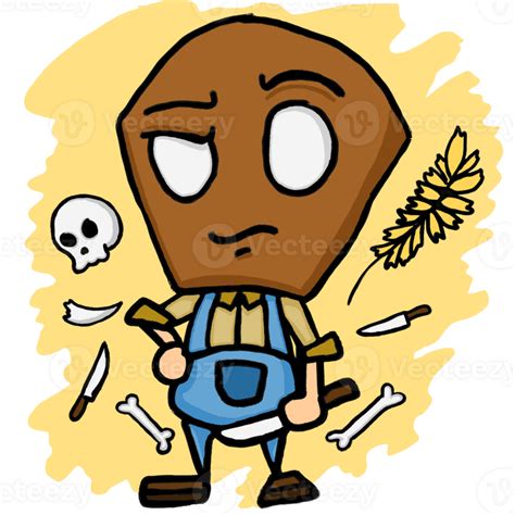 Illustration Of Halloween Serial Killer Farmer Sublimation 28051022 PNG