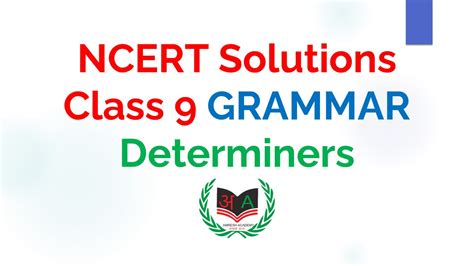 Cbse Class 9 English Grammar Determiners Amresh Academy