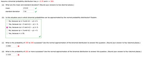 Solved Assume A Binomial Probability Distribution Has P Chegg