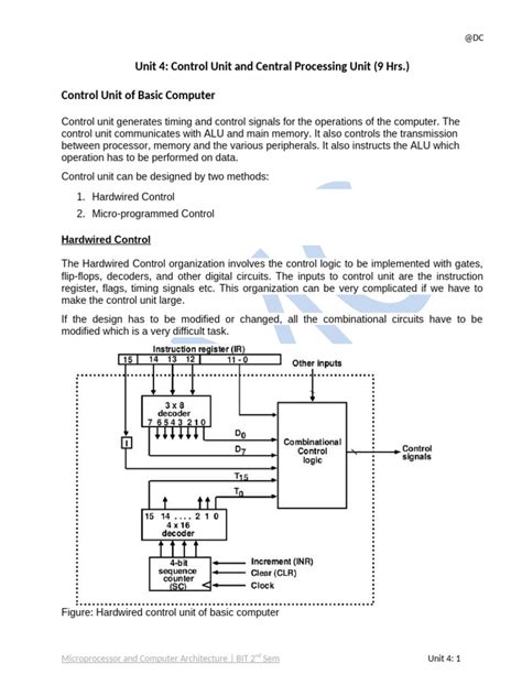unit 4 control unit and central processing unit pdf central