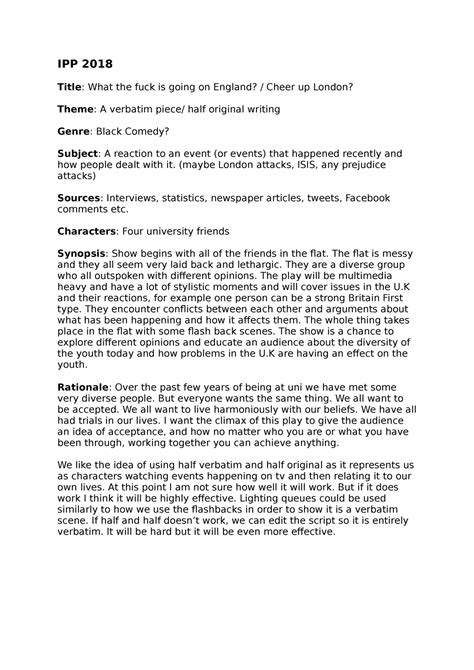 Ipp 2018 Template For Our Ideas For Ipp Ipp 2018 Title What The Fuck Is Going On England